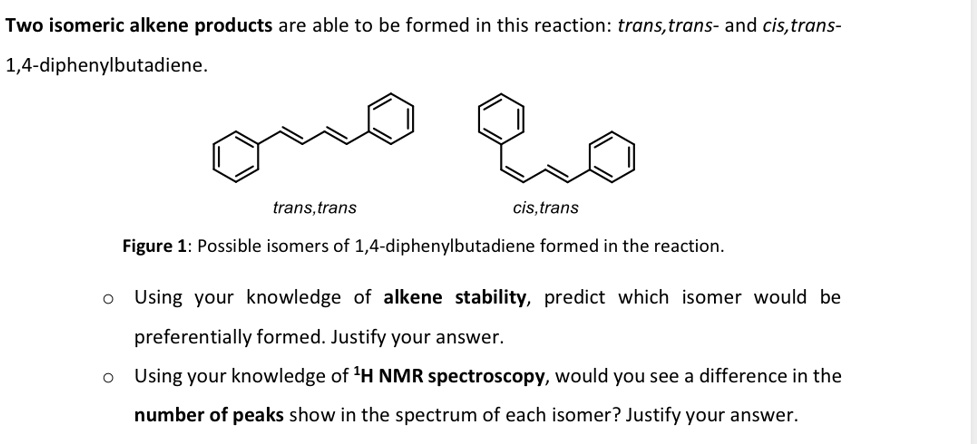 Two isomeric alkene products are able to be formed in this reaction ...