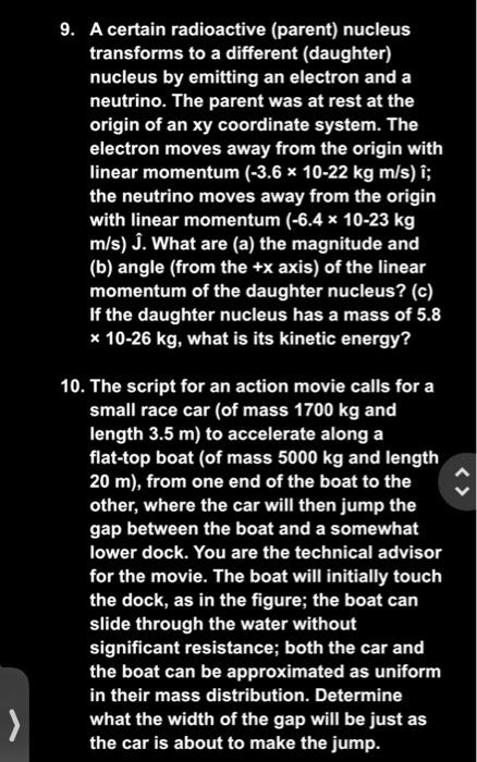 9. A certain radioactive (parent) nucleus transforms to a different ...