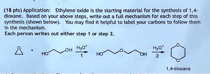 SOLVED: Application: Ethylene oxide is the starting material for the ...