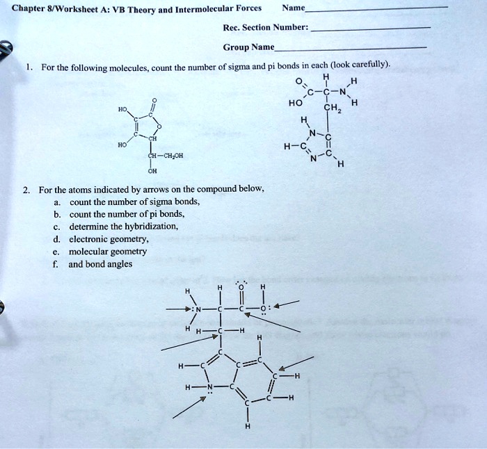 SOLVED: Chapter 8/Worksheet A: VB Theory and Intermolecular Forces Name ...