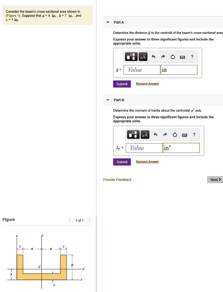 Consider the beam's cross-sectional area shown in (Figure 1). Suppose ...