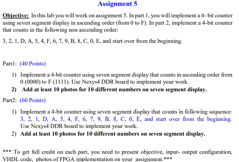 SOLVED: Texts: Assignment 5 Objective: In this lab, you will work on Assignment 5. In Part 1 ...
