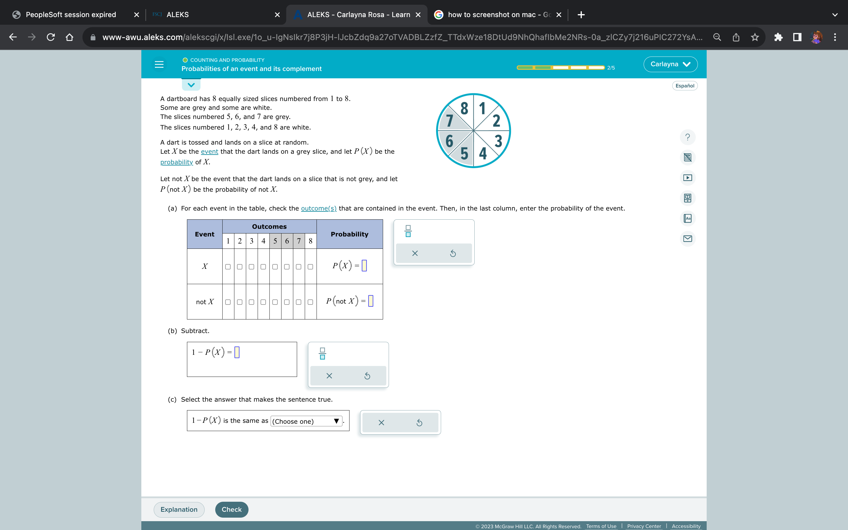 SOLVED: PeopleSoft session expired ALEKS x ALEKS - Carlayna Rosa - Learn × how to screenshot on ...