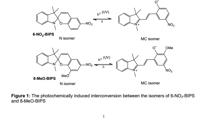 6-NO2-BIPS N isomer hv (UV) ? -NO2 hv (UV) -NO2 MeO 8-MeO-BIPS N isomer ...