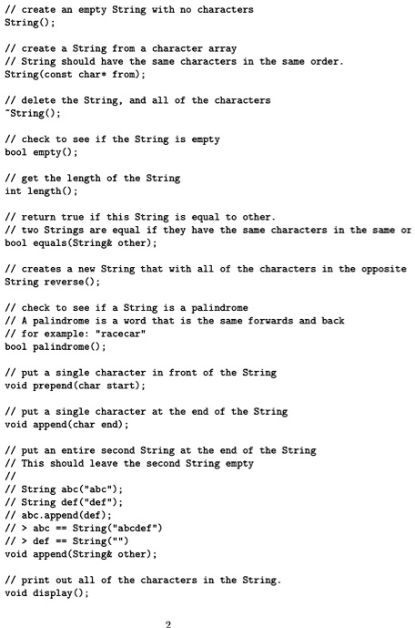 Solved Create An Empty String With No Characters String Create A String From A 7435