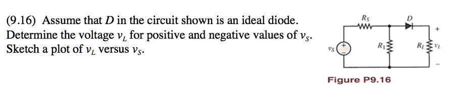 (9.16) Assume that D in the circuit shown is an ideal diode. Determine ...
