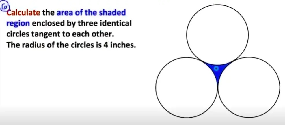 SOLVED: Calculate the area of the shaded region enclosed by three ...