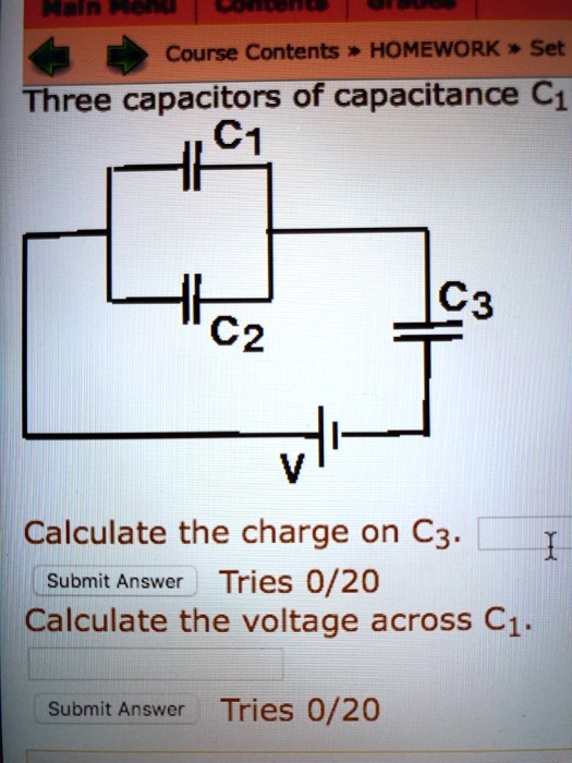 lis 2a 2 course contents homework set three capacitors of capacitance c1 c2 calculate the charge ...