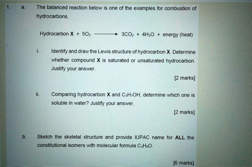 SOLVED:The balanced reaction below is one of the examples for combustion of hydrocarbons ...
