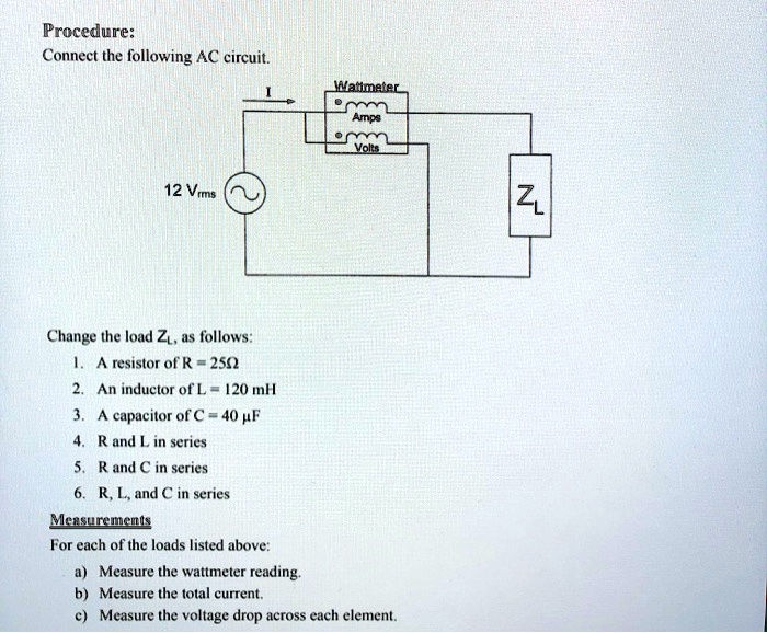 SOLVED: Text: Calculate voltage drop, current, and impedance, and power of each load. The ...