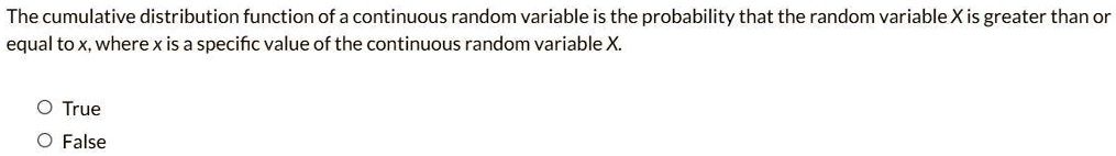 SOLVED: The cumulative distribution function of a continuous random ... SOLVED: The cumulative distribution function of a continuous random ...