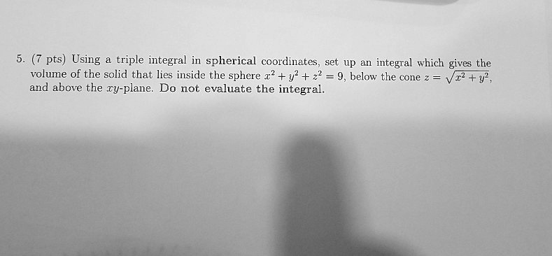 Pts Using Triple Integral In Spherical Coordinates Set 5412
