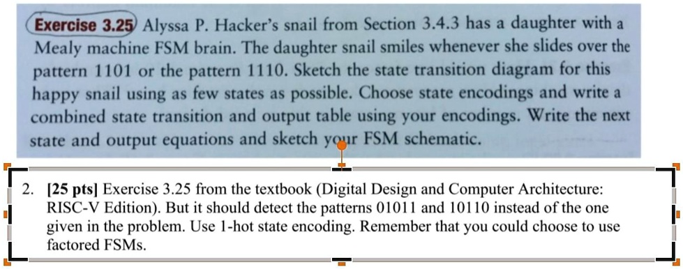 Exercise 3.25 Alyssa P. Hacker's snail from Section 3.4.3 has a ...
