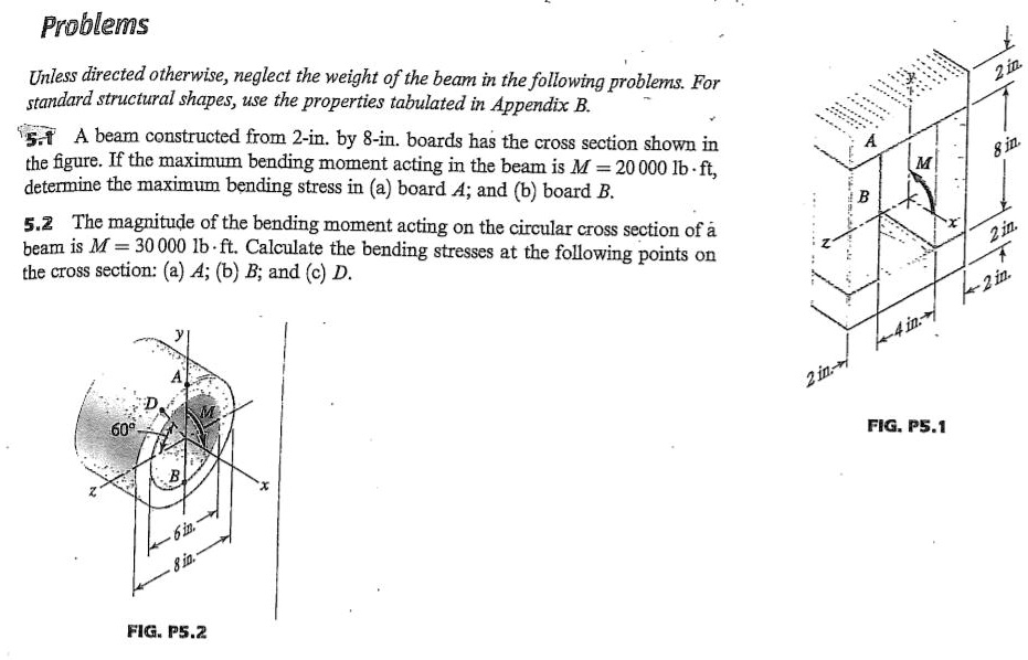 problems 2in standard structural shapes use the properties tabulated in ...