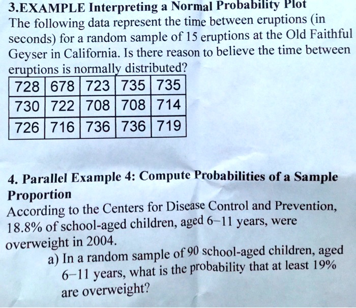 3.EXAMPLE Interpreting a Normal Probability Plot The...