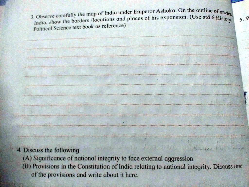 SOLVED: Observe carefully the map of India during the reign of Emperor ...