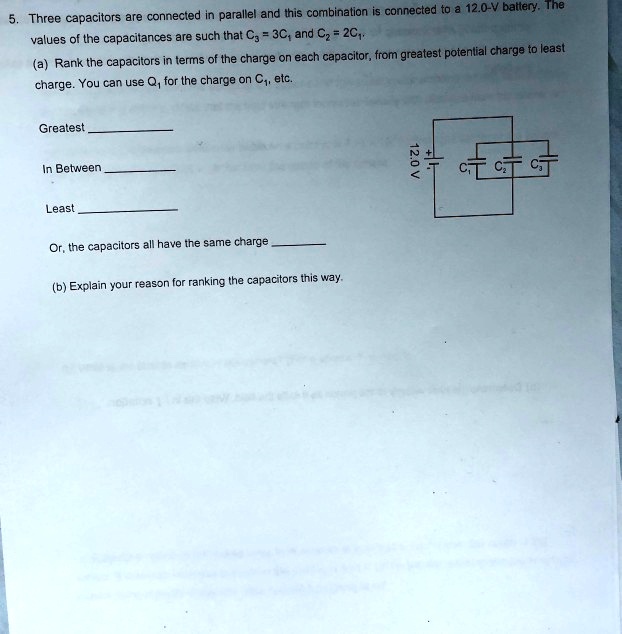 5. Three capacitors are connected in parallel and this combination is ...