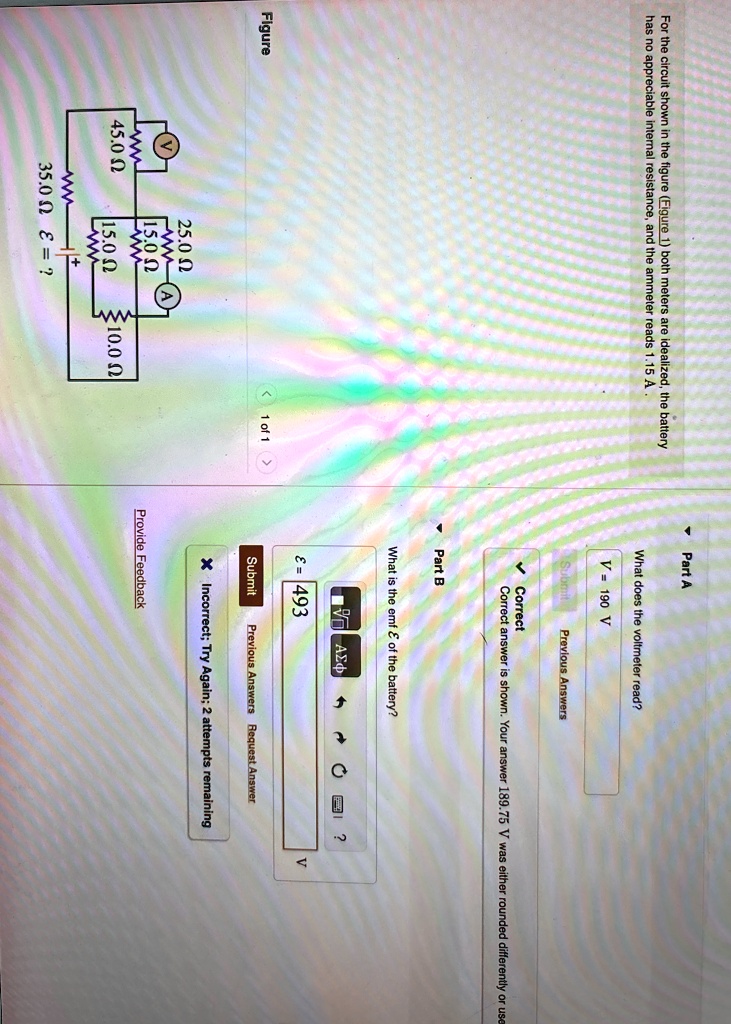 [GET ANSWER] for the circuit shown in the figure figure 1 both meters are idealized the battery ...