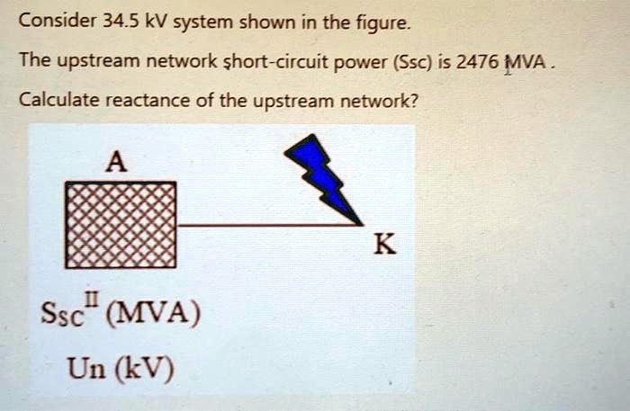SOLVED: Consider 34.5 kV system shown in the figure The upstream ...