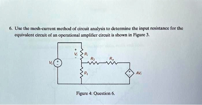 SOLVED: Use the mesh-current method of circuit analysis to determine the input resistance for ...