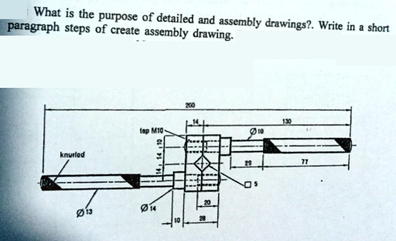 What is the purpose of detailed and assembly drawings?. Write in a ...