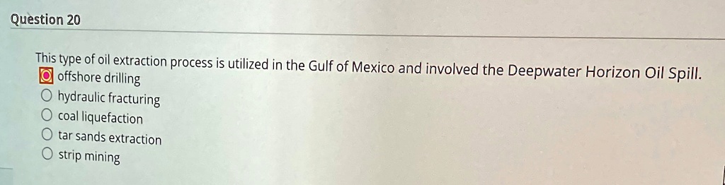 This type of oil extraction process is utilized in the Gulf of Mexico ...