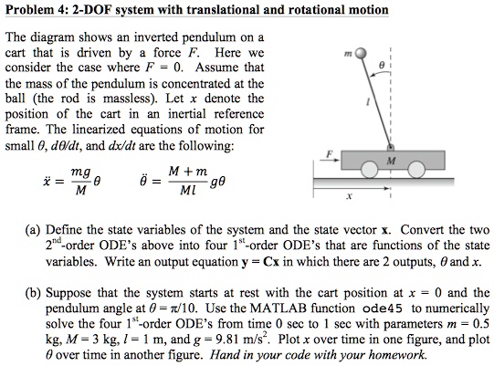 SOLVED: Problem 4:2-DOF svstem with translational and rotational motion The diagram shows an ...