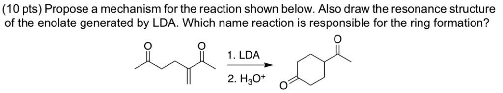 SOLVED: Propose a mechanism for the reaction shown below. Also draw the ...