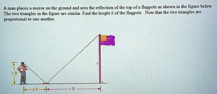 SOLVED: Aman places a mirror on the ground and sees the reflection of ...