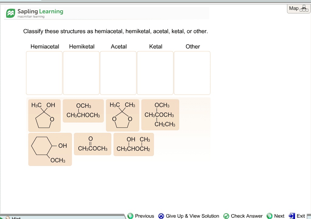 Please help map Sapling Learning Macmillan Learning classify these ...