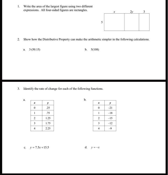 VIDEO solution: Write the area of the largest figure using two ...