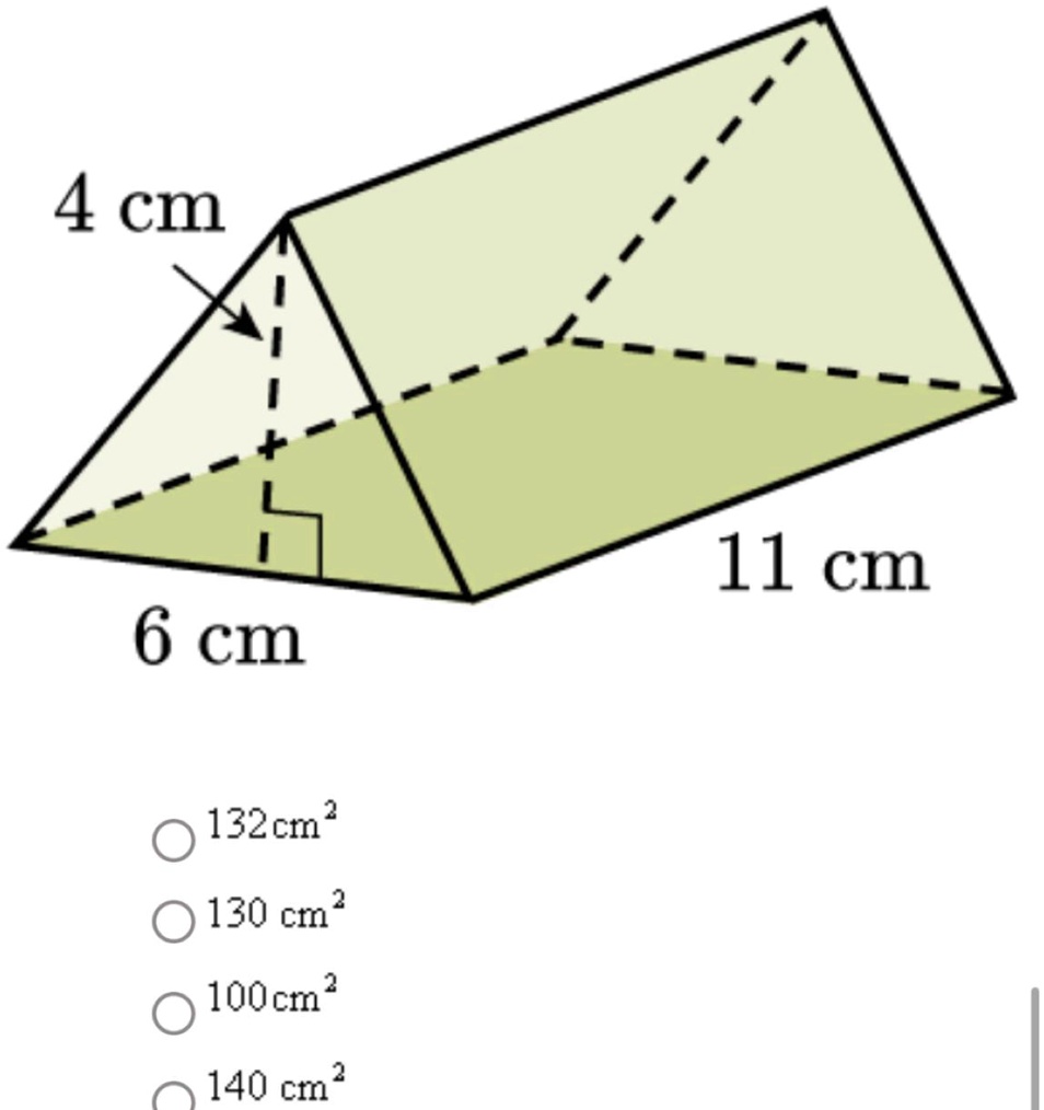 A tent in the shape of a triangular prism is set up at a camping site ...