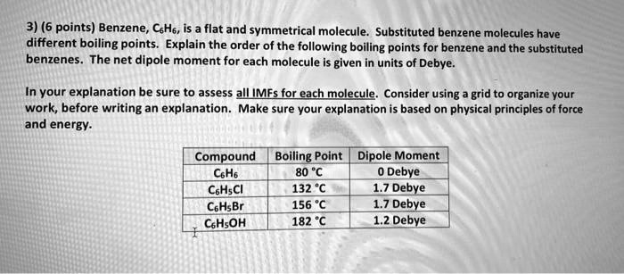 3 6 points benzene csh6 is a flat and symmetrical molecule substituted ...