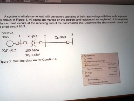 SOLVED: A system is initially on no load with generators operating at their rated voltage with ...
