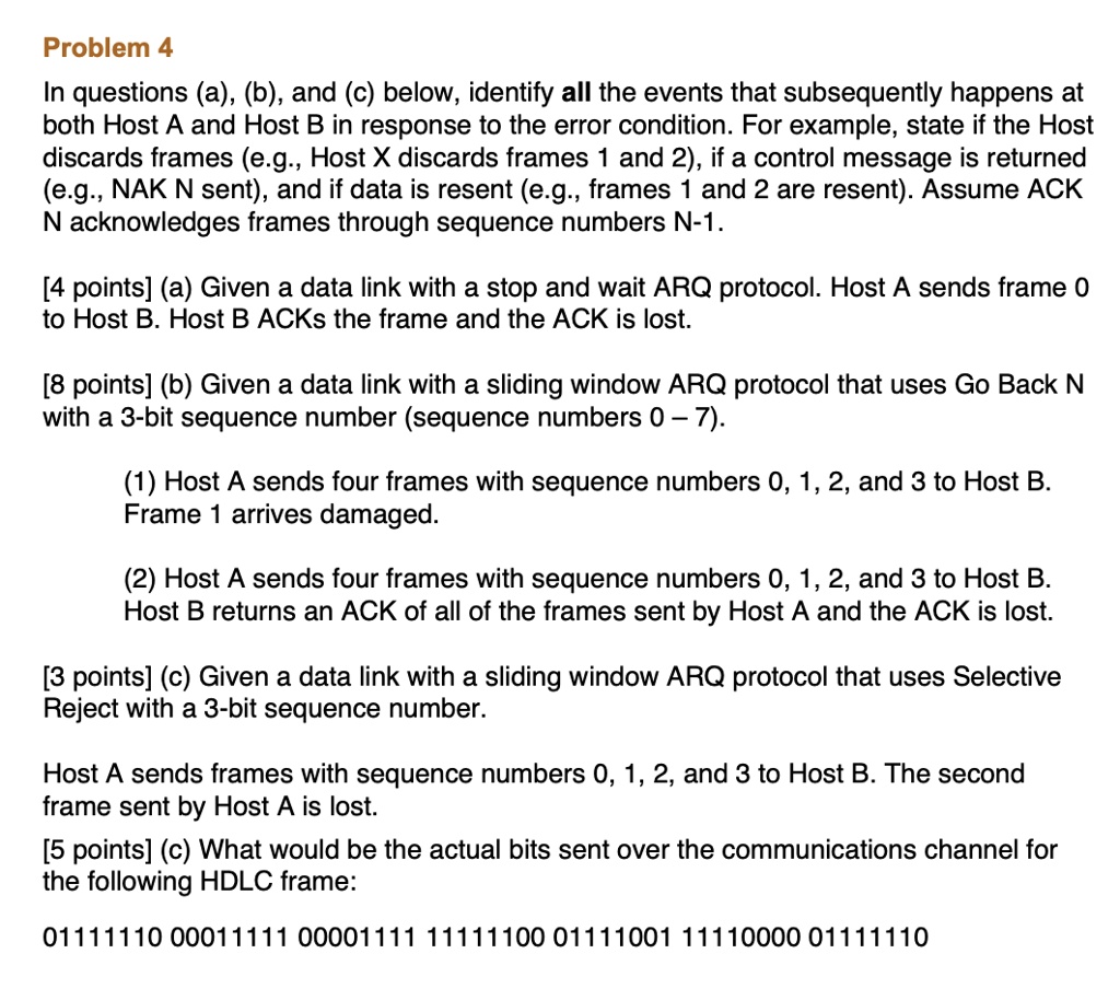 SOLVED: Problem 4 In questions (a), (b), and (c) below, identify all ...