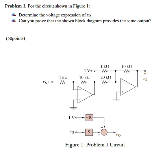 Problem 1. For the circuit shown in Figure 1: Determine the voltage expression of vo. Can you ...
