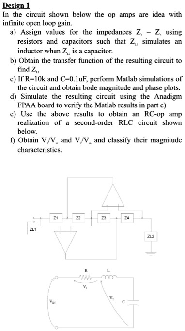 Solved Please Answer The Question Correctly And Show All The Works Design 1 In The Circuit