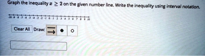 Graph the inequality z 2 2 on the given number line write...