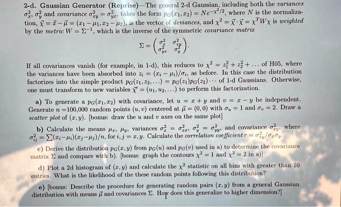 2 d gaussian generator reprise the general 2 d gaussian including both ...