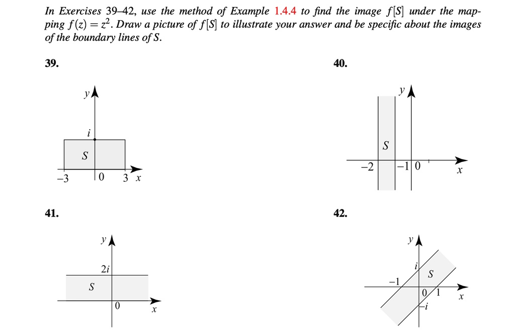 in exercises 3942 use the method of example 144 to find the image fs ...