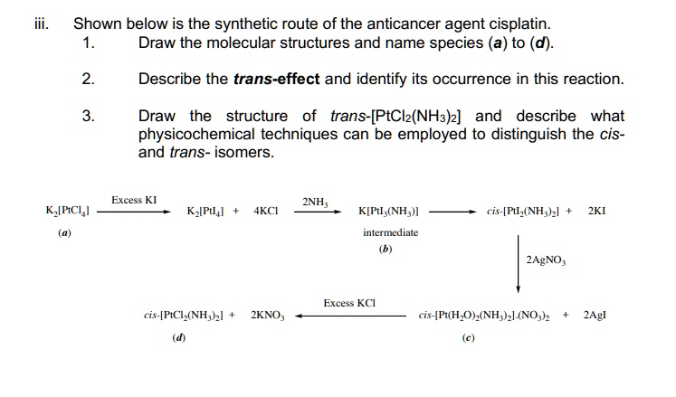 SOLVED: Shown below is the synthetic route of the anticancer agent ...
