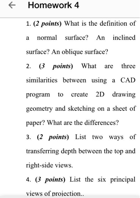 SOLVED: Homework 4 1. (2 points) What is the definition of a normal surface? An inclined surface ...