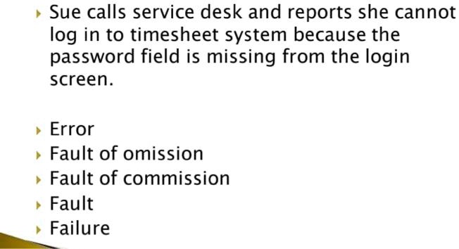 SOLVED: Sue calls service desk and reports she cannot log in to ...