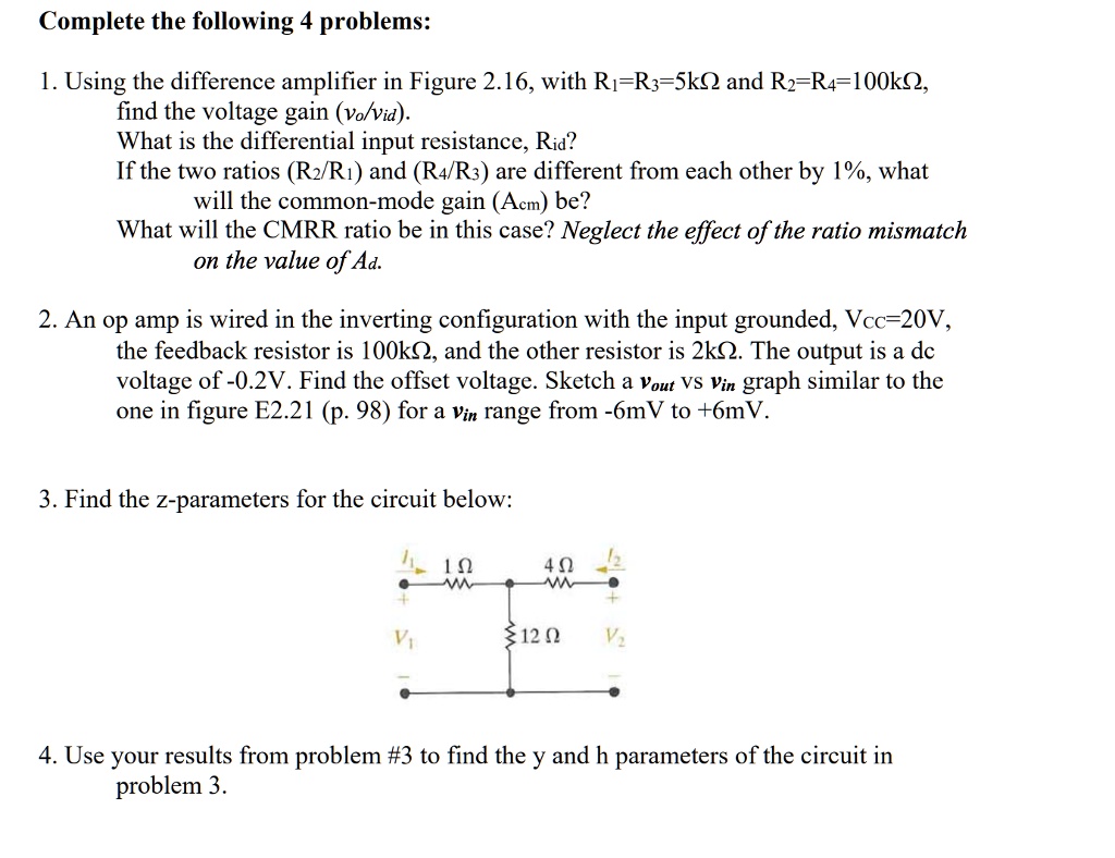 SOLVED: Complete the following 4 problems: 1. Using the difference ...