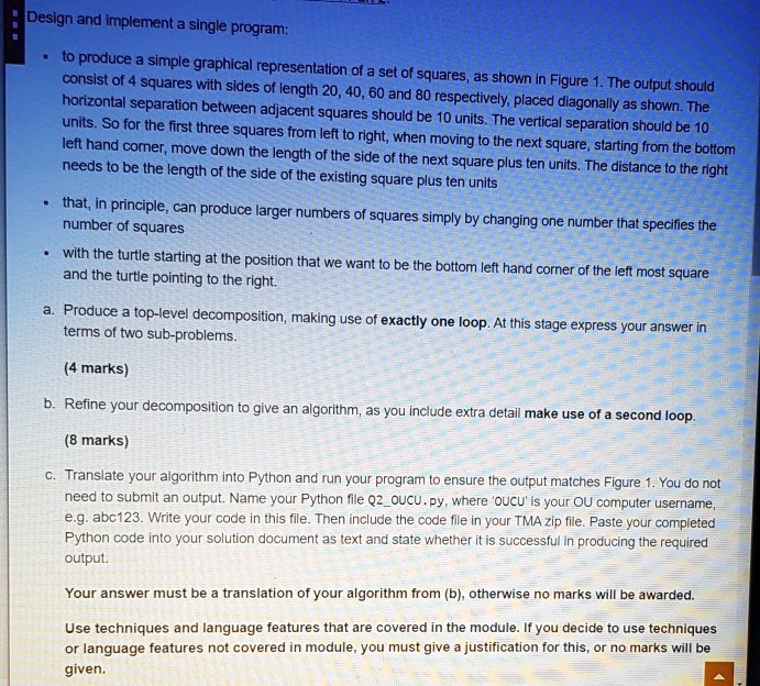 SOLVED: Design and implement a single program to produce a simple ...