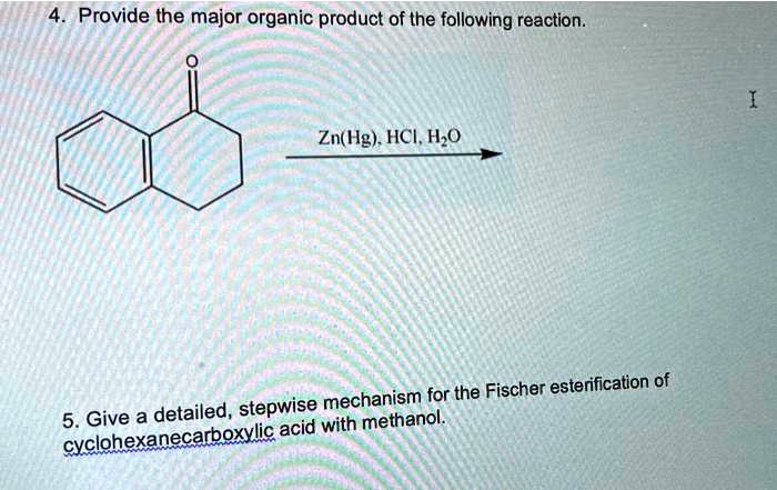 SOLVED:Provide the major organic product of the following reaction. Zn ...