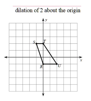 SOLVED: dilation of 2 about the origin