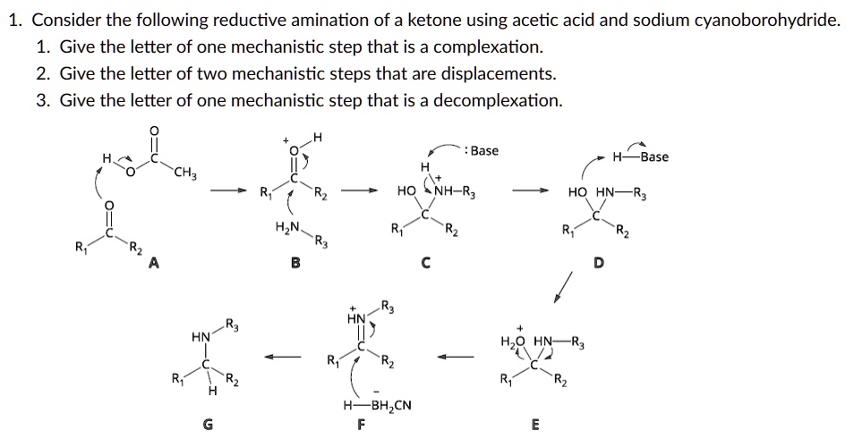 SOLVED: Consider the following reductive amination of a ketone using ...