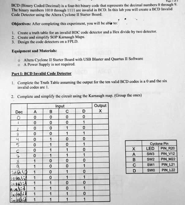 Solved Bcd Binary Coded Decimal Is A Four Bit Binary Code That Represents The Decimal Numbers