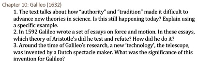 chapter 10 galileo 1632 the text talks about how authority and ...
